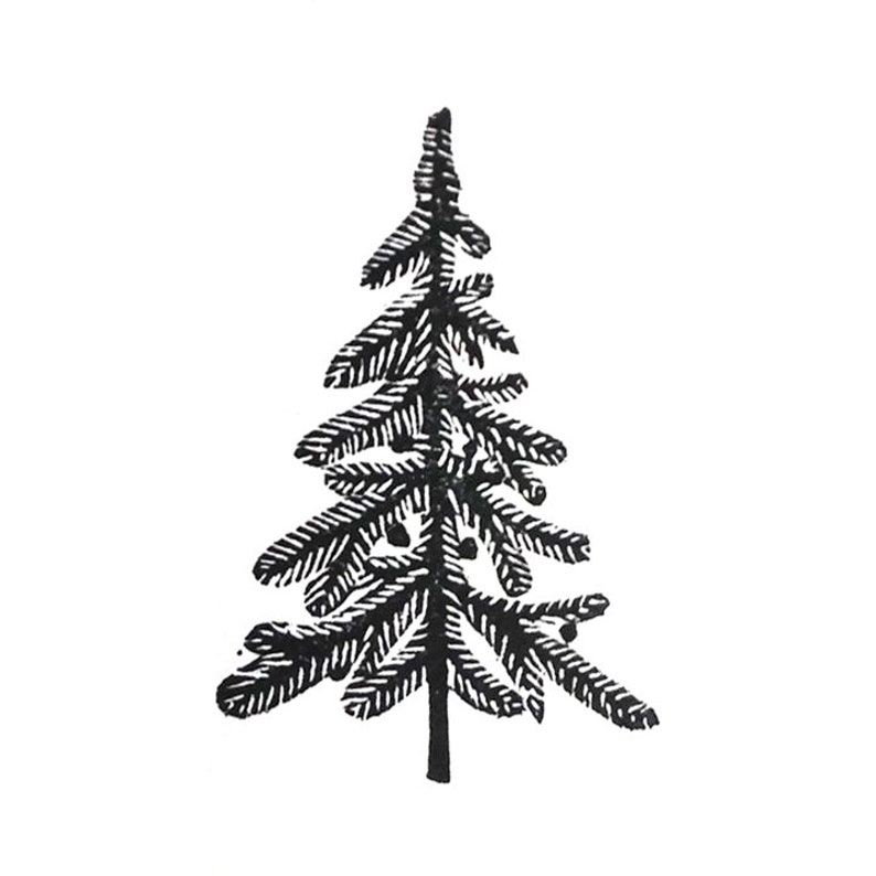 Christmas Tree, Christmas Tree Stamp, Christmas Stamp, Pine Stamp, Pine ...