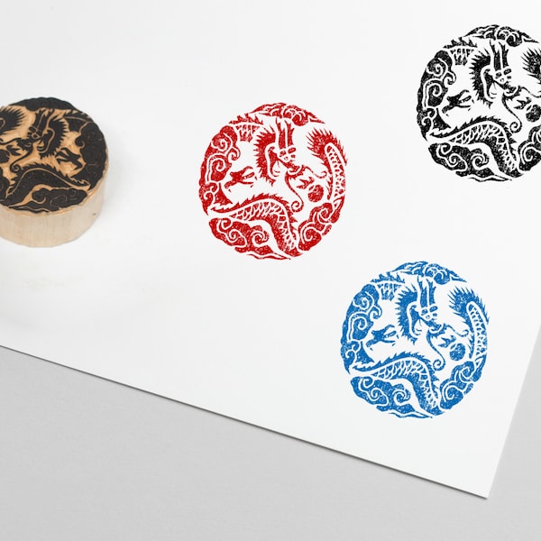 Dragon Stamp - Etsy