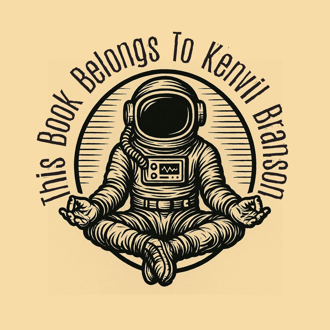 Ex Libris Stamp, Astronaut Stamp, Library Stamp, Book Stamp, Rubber ...