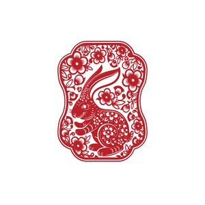 Rabbit Stamp, Chinese Zodiac Stamp, Wooden Stamp, Hand Carved, Printing ...
