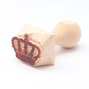 Stamp, Crown Stamp, Wooden Stamp, Hand Carved , Block Printing - Etsy