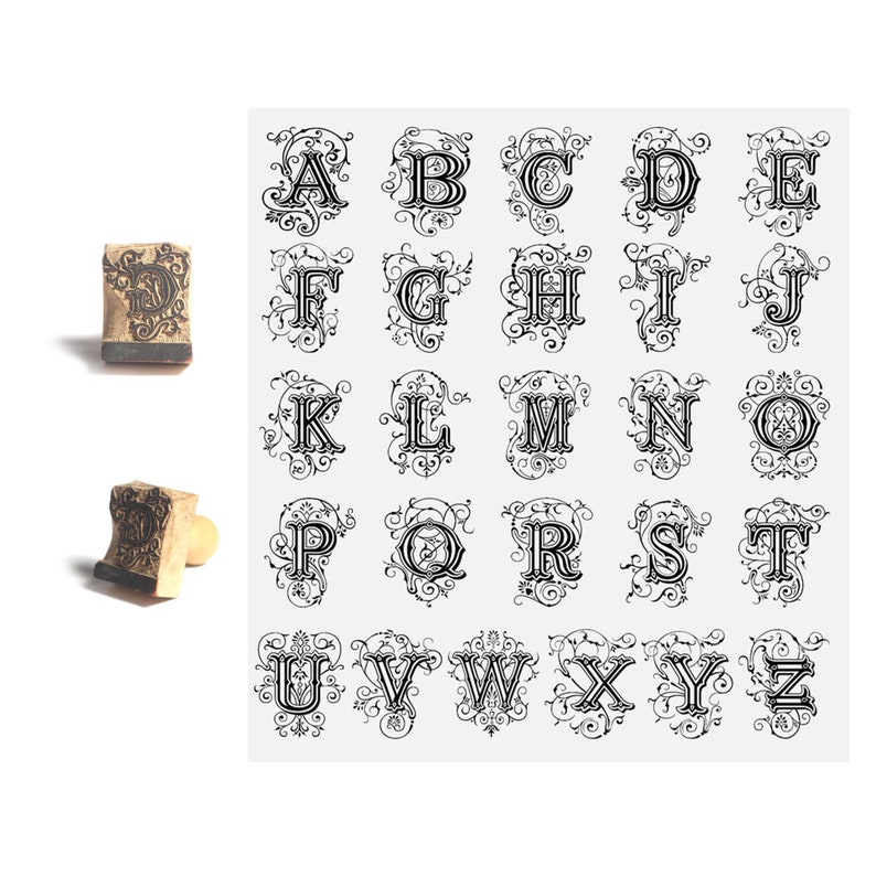Personalized Initial Stamp: Rubber Stamp, Alphabet Stamp - Etsy
