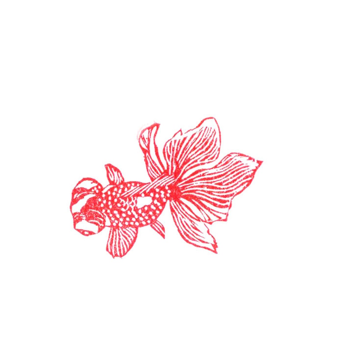 Goldfish Stamp Goldfish Stamps Fish Stamp Woodblock - Etsy