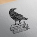 Raven Ex-libris Stamp: Personalized Book Stamp, Hand Carved - Etsy