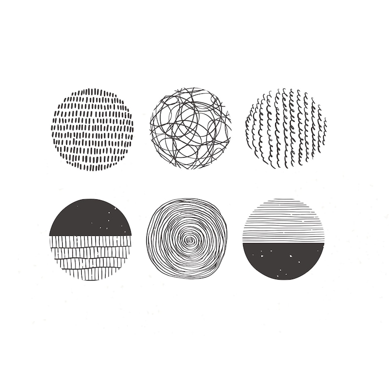 Circle Rubber Stamp - Etsy