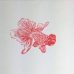 Goldfish Stamp, Goldfish Stamps, Fish Stamp, Woodblock, Printing Block ...