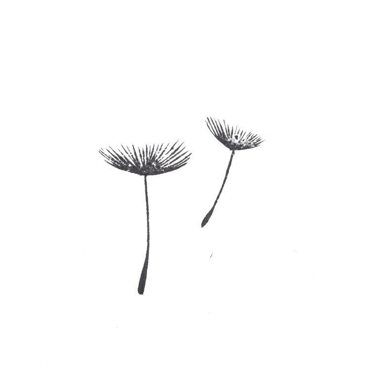 Dandelion stamp printing block hand carved clay stamp | Etsy