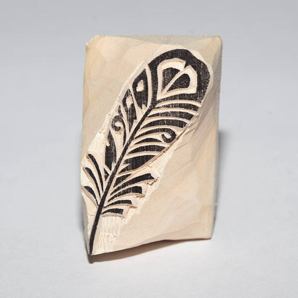 Feather Stamp - Etsy