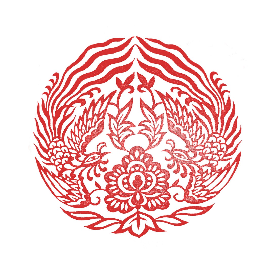 Phoenix Stamp Bird Stamp Peony Stamp Wooden Stamp Hand - Etsy