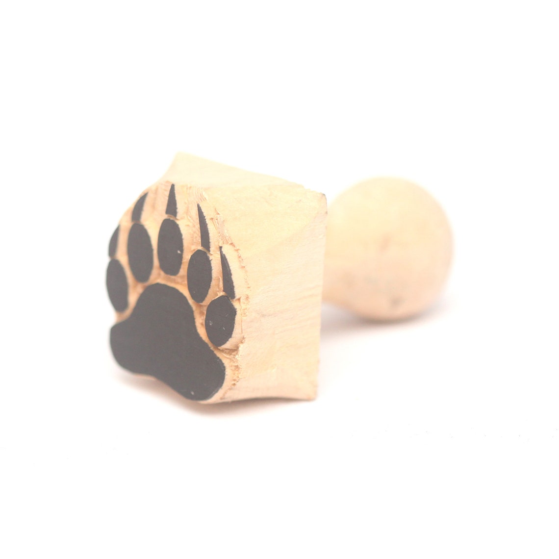 Bear Paw Stamp Bear Stamp Wooden Stamp Hand Carved Wood - Etsy Canada