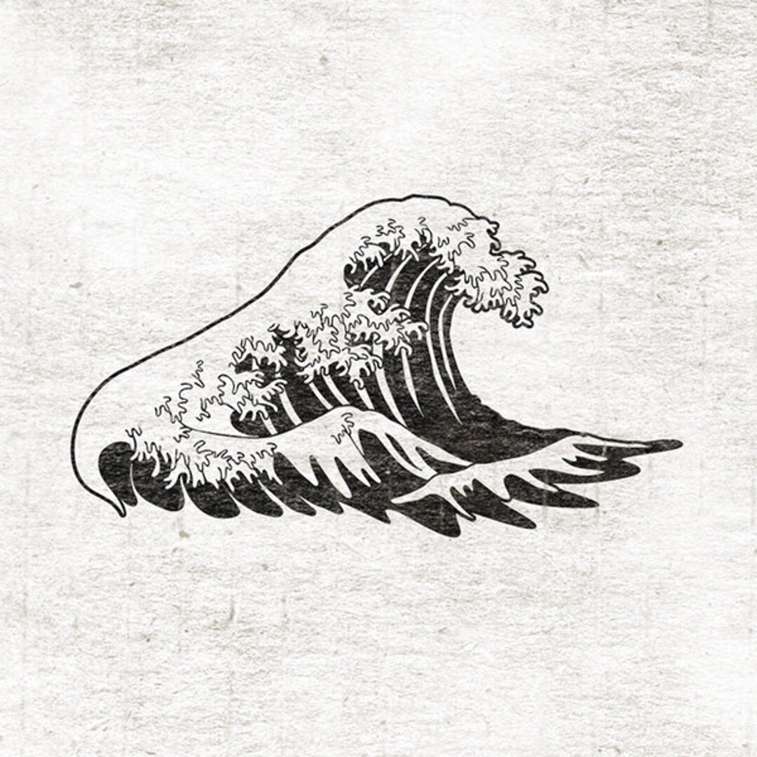 Wave Stamp, Japanese Stamp, Wooden Stamp, Hand Carved, Clay Stamp ...