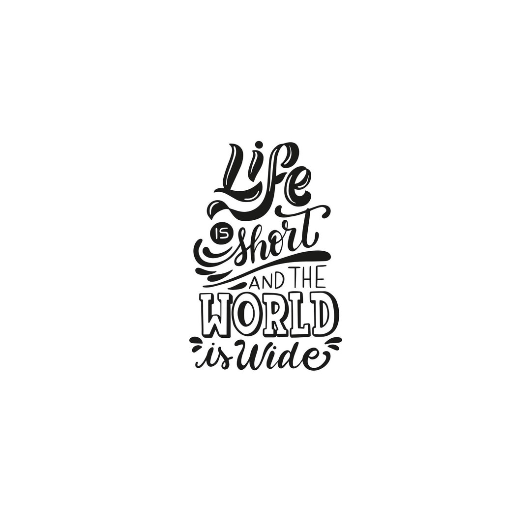 Quote Stamp, life is Short Stamp, Inspirational Text, Rubber Stamp ...