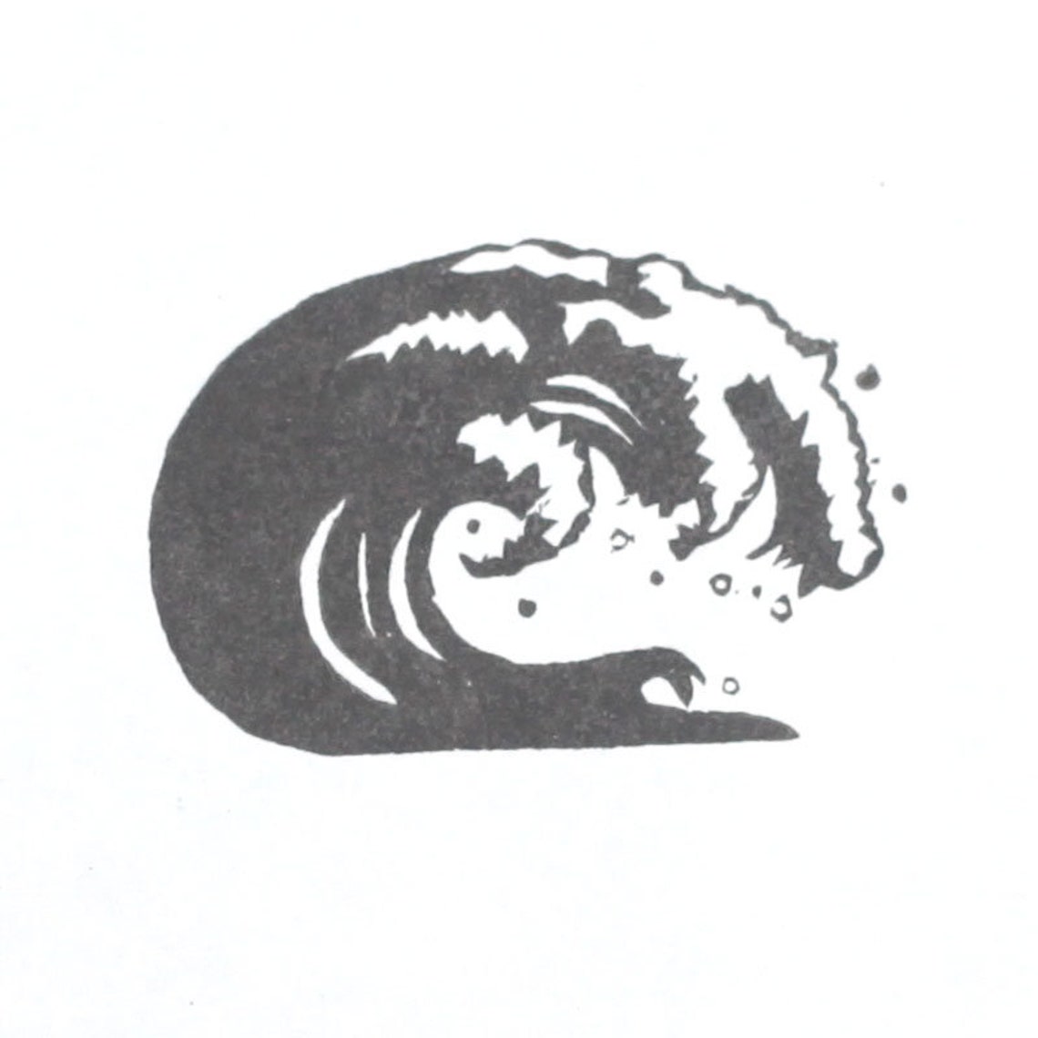 Wave Stamp Japanese Stamp Wooden Stamp Hand Carved Clay | Etsy