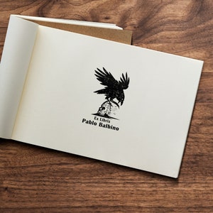 Ex-libris Stamp, Raven Stamp, Library Stamp, Book Stamp, Rubber Stamp ...