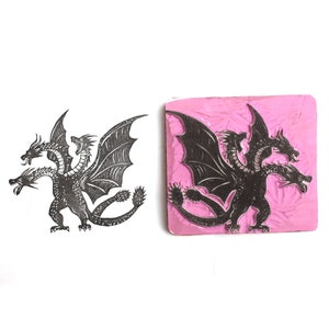 King Gidorah Stamp Kaiju Stamp Godzilla Stamp Monster - Etsy