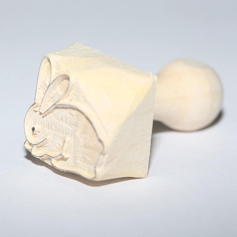 Bunny stamp wooden stamp hand carved clay stamp pottery | Etsy