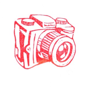 Camera Stamp, Wooden Stamp, Hand Carved, Clay Stamp, Pottery Stamp ...