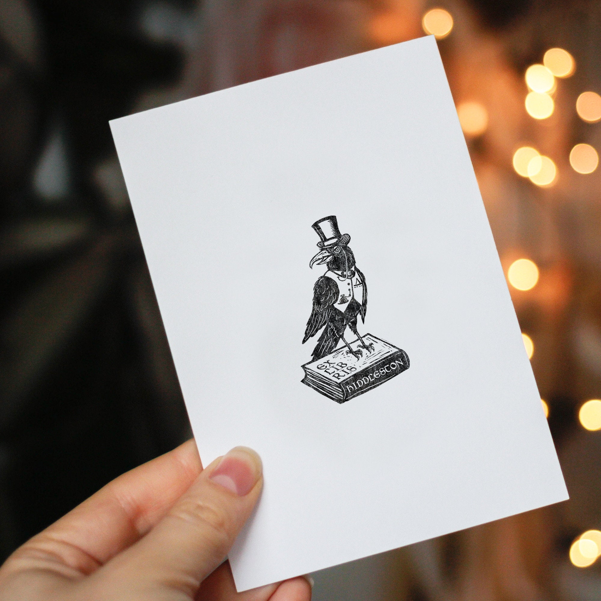 Ex-libris Stamp Raven Stamp Library Stamp Book Stamp - Etsy
