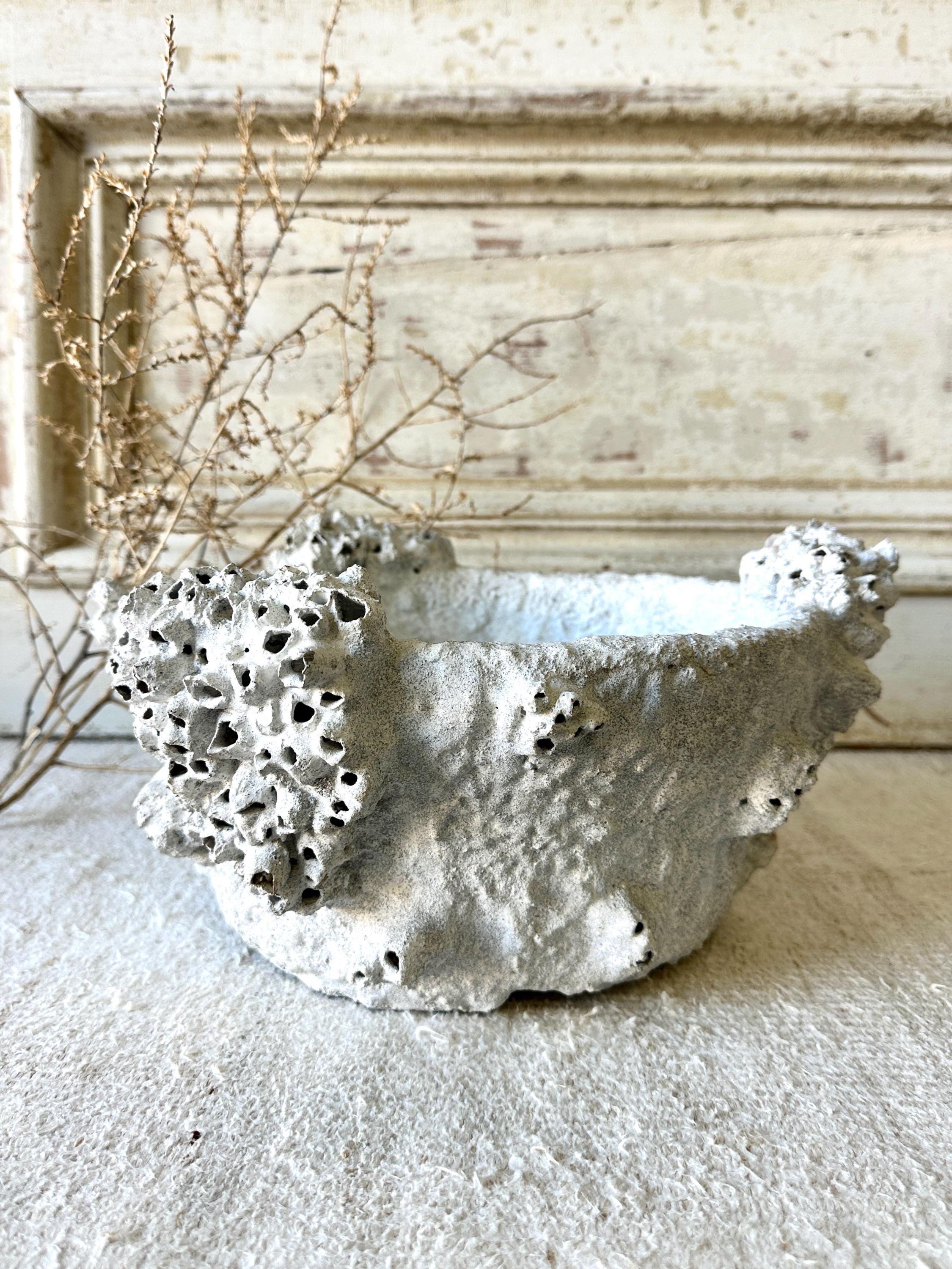Vintage White Shell Barnacle Bowl Pot Vessel - Etsy