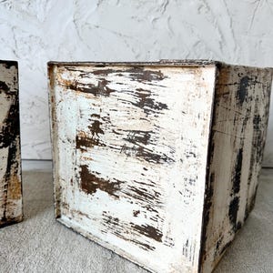 Vintage Repurposed Metal Ice Mold Planter Box Indoor Outdoor Chippy ...