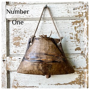Large Vintage Carved Wood Cowbell Bell - Etsy