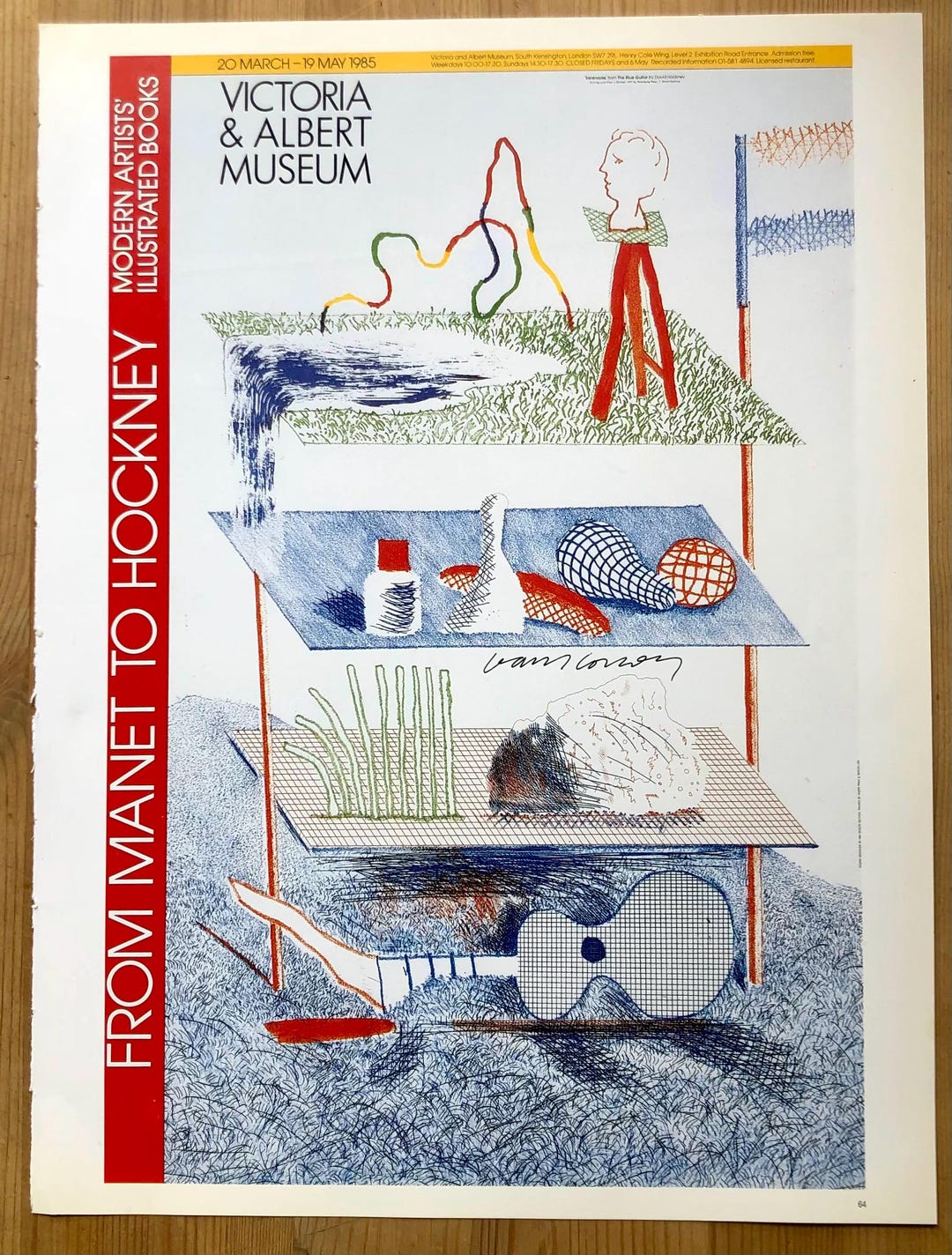 David Hockney ‘from Manet to Hockney’ V&A Exhibition Poster 1985 ...