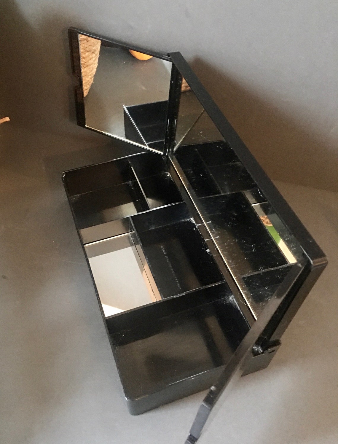 Vintage Black Plastic Make Up Box Retro 1980s Lacquer Style | Etsy