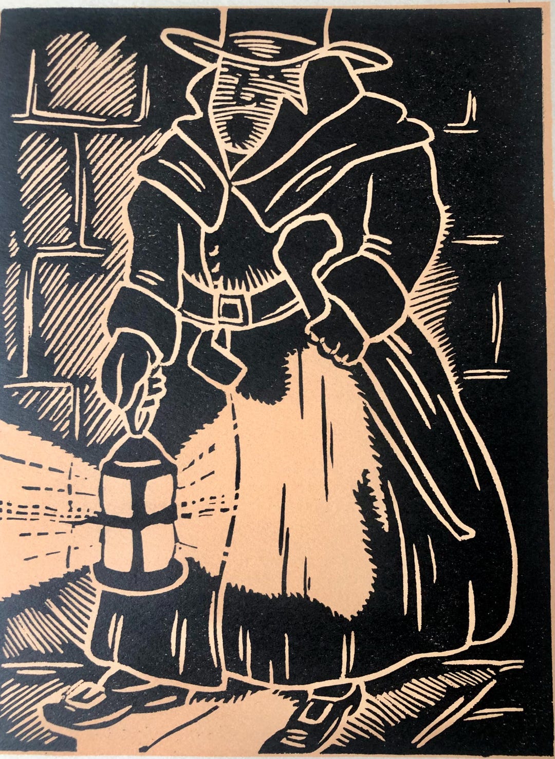Cries of London 1941 Linocut Print by Raphael Nelson ‘5am Cry’ 11”x9 ...