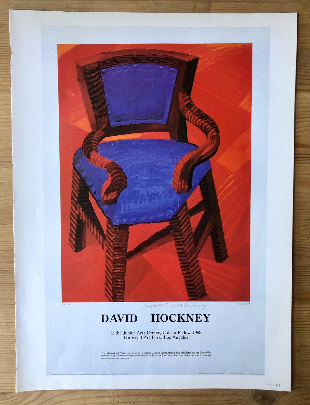 1994 David Hockney Poster - David Hockney at the Junior Art Centre, Los ...