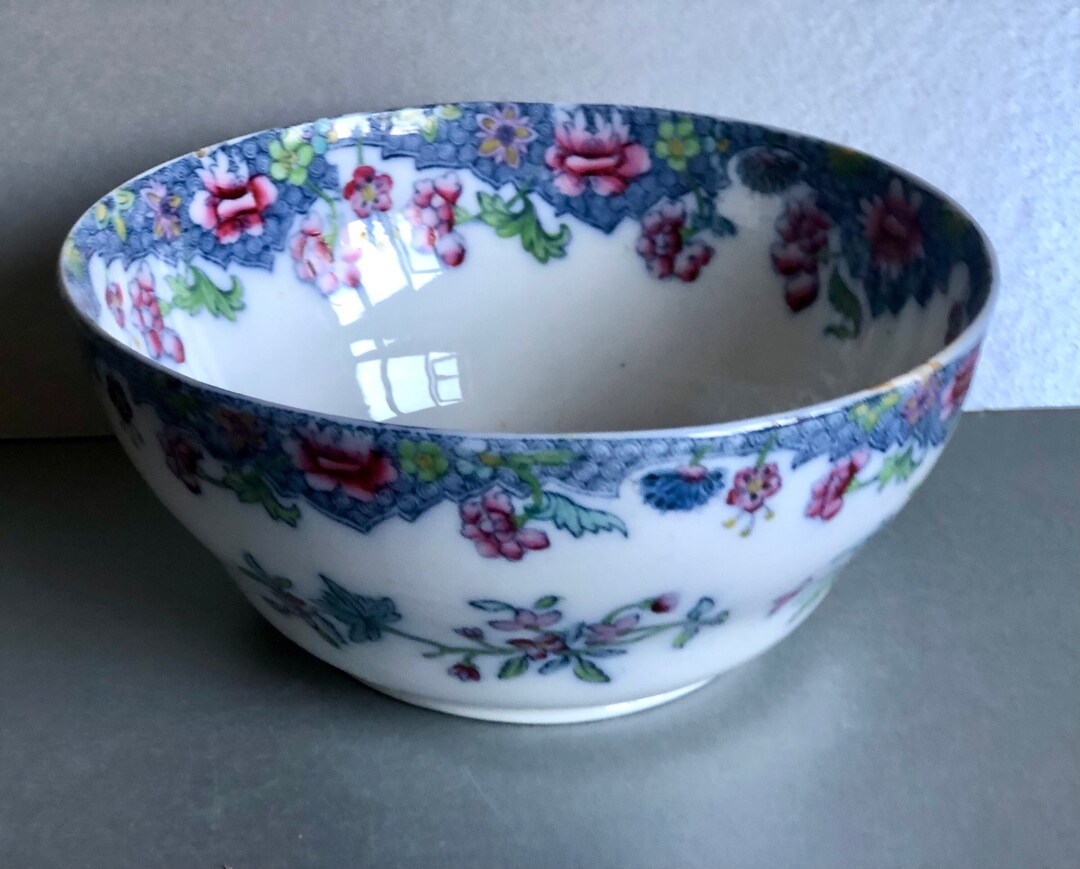 Copeland Spode Bowl, Pink Blue Floral Pattern 8036, 7” Wide. - Etsy