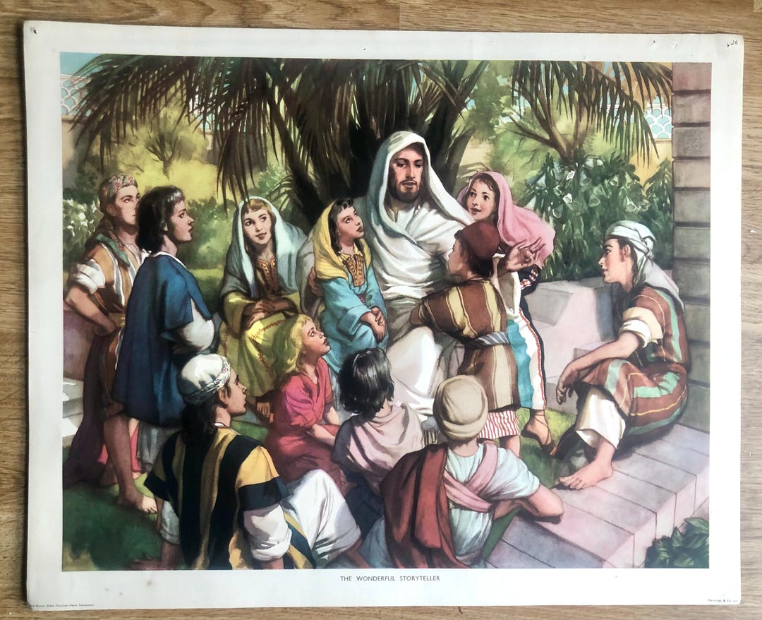 1950s Bible Story School Poster - the Wonderful Storyteller - Enid ...