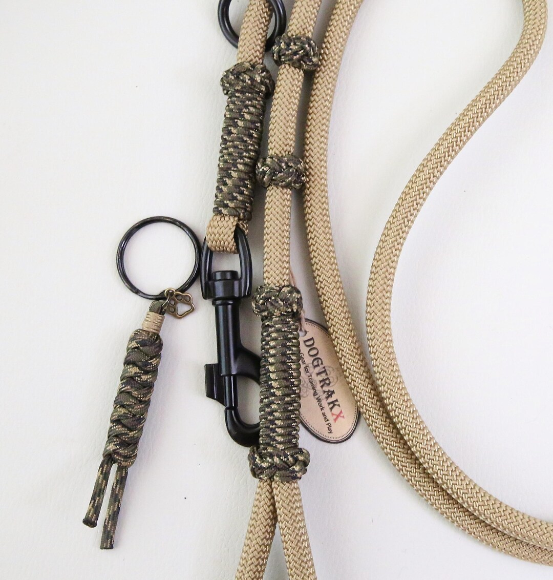 Tan W-ground War Slip Lead for Dogs, Converts to 7ft Dog Leash, Dog ...