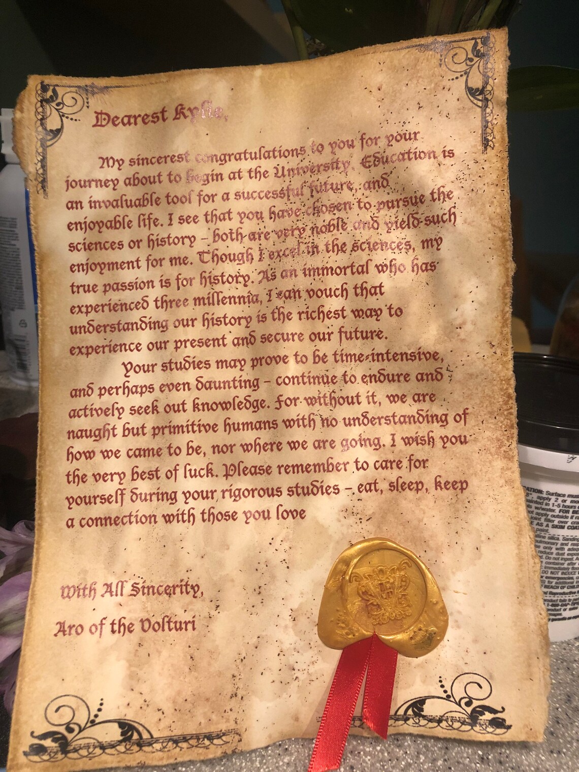 Hand-aged Parchment Scroll personalization Available - Etsy