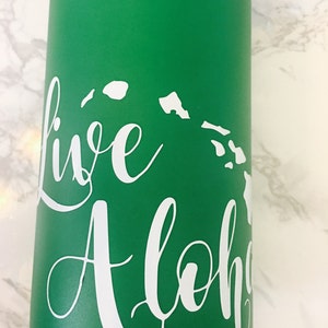 Live Aloha Hawaii Custom Vinyl Decal Sticker Flask Water Bottle Laptop ...