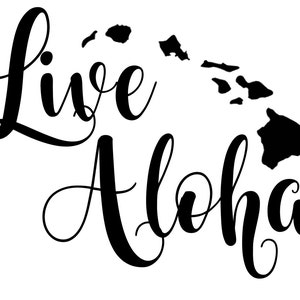 Live Aloha Hawaii Custom Vinyl Decal Sticker Flask Water Bottle Laptop ...