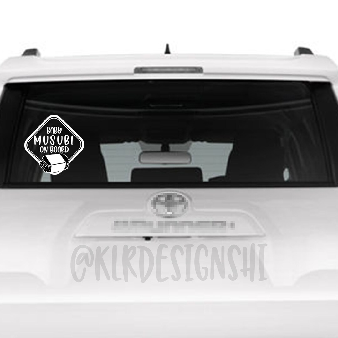 Baby Musubi on Board Custom Vinyl Decal Sticker Hawaii Car - Etsy