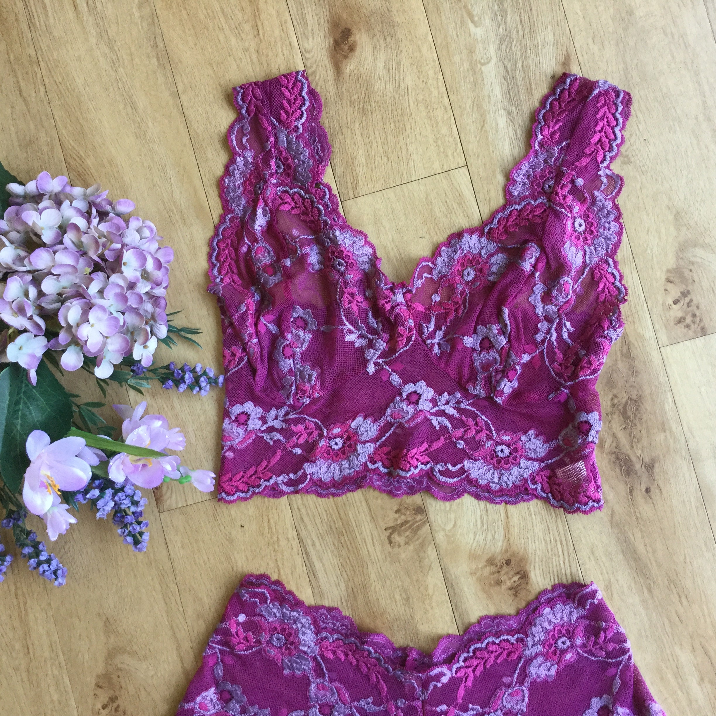 Balconette Lace Bralette , Pretty , Comfortable Bra Top in Choice of ...