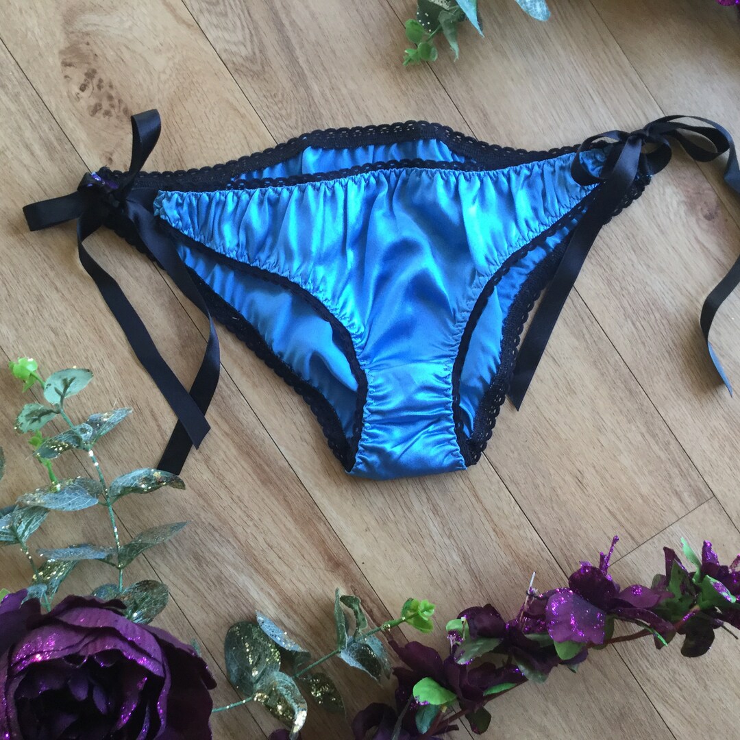 Silk Tanga Briefs. Pure Silk Knickers With Ribbon Ties ,handmade by ...