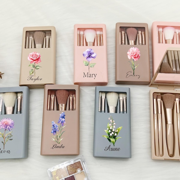 Makeup Brush Set With Box - Etsy