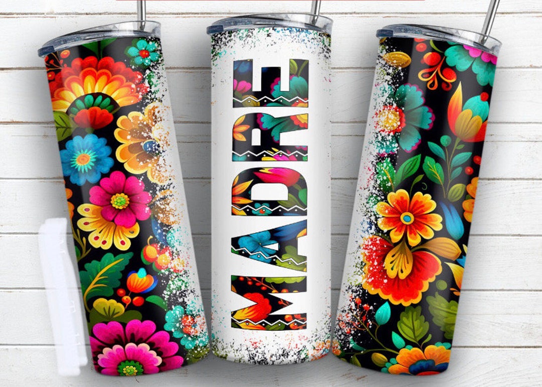 Dia De Las Madres Tumbler Two Lids Coffee & Sport Water Bottle ...