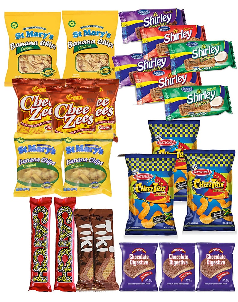 Jamaican Yardie Fun Snack Mix Variety Pack, 25 Count - Banana Chip ...