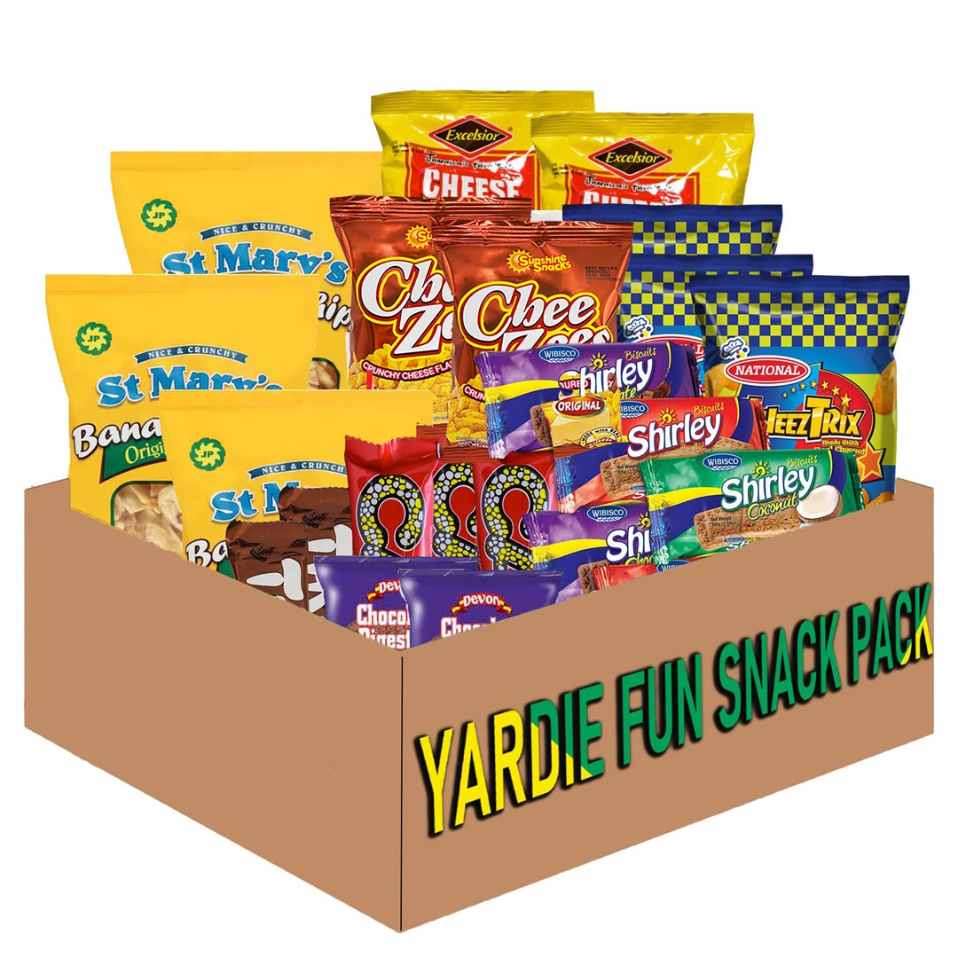 Jamaican Yardie Fun Snack Mix Variety Pack, 25 Count - Banana Chip ...