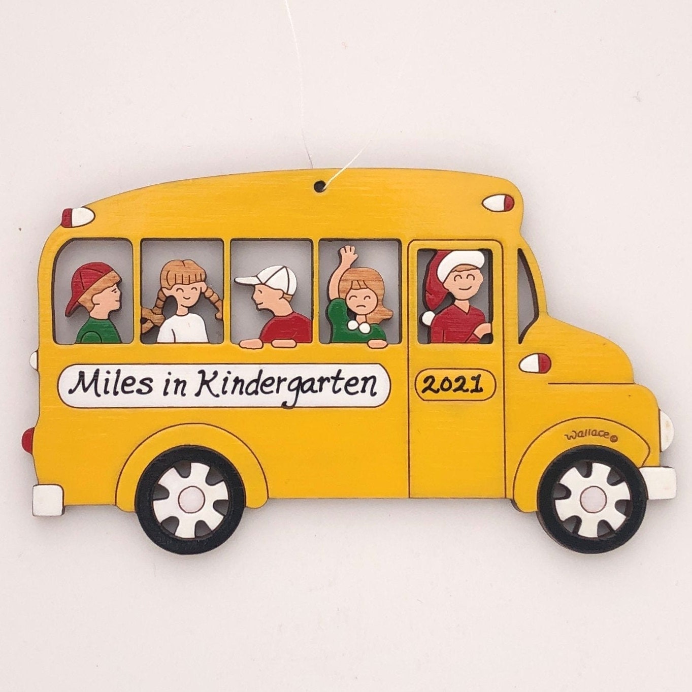 Personalized School Bus Christmas Ornament Wood Laser Cut - Etsy