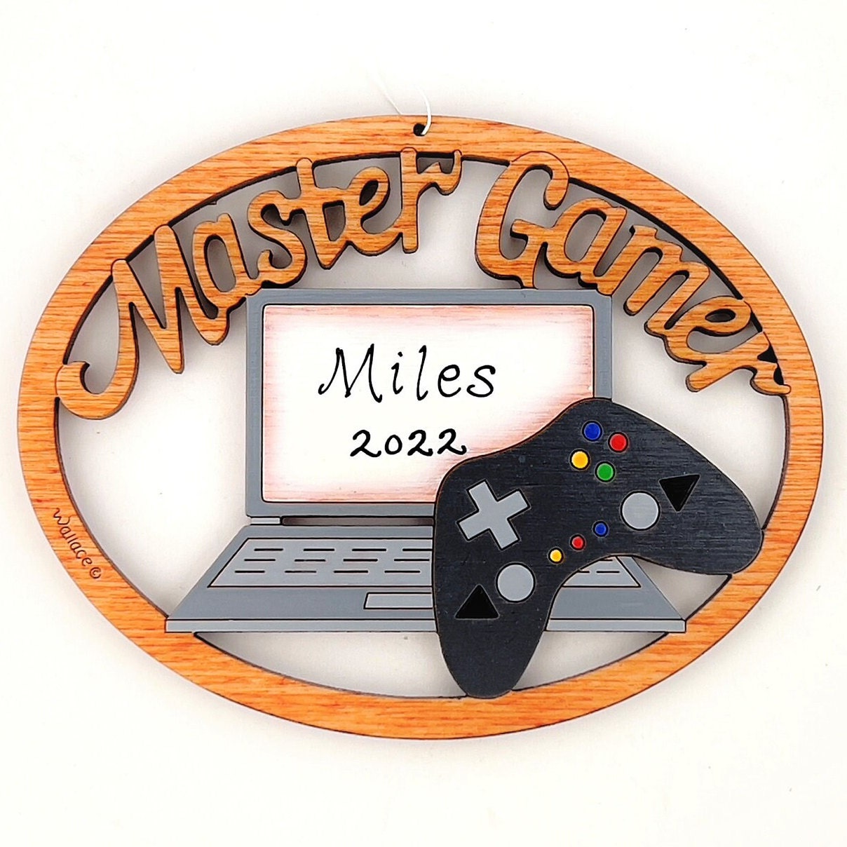Personalized Video Game Player Christmas Ornament Wood Laser - Etsy