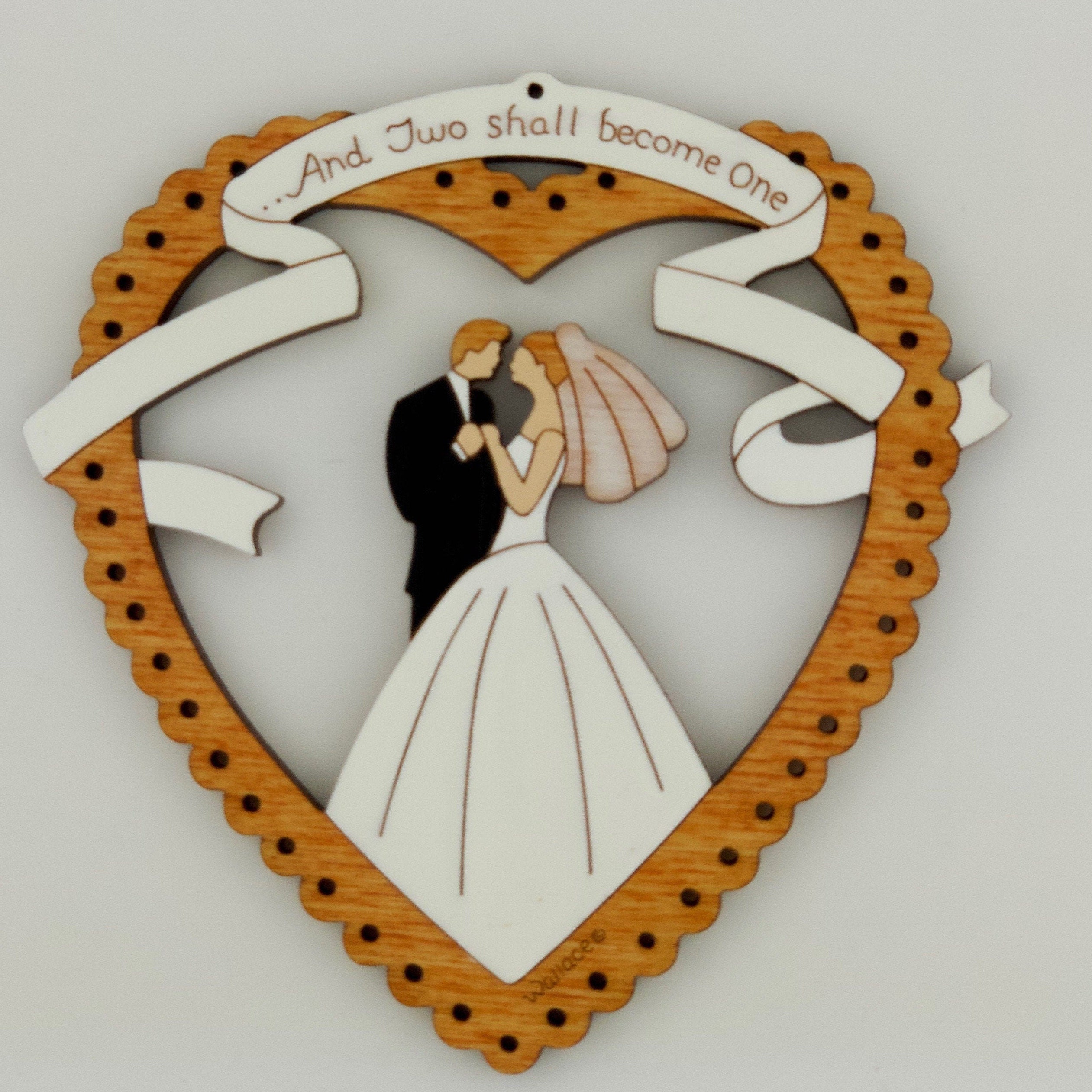 Personalized Wedding Couple Bride and Groom Heart Ornament - Etsy