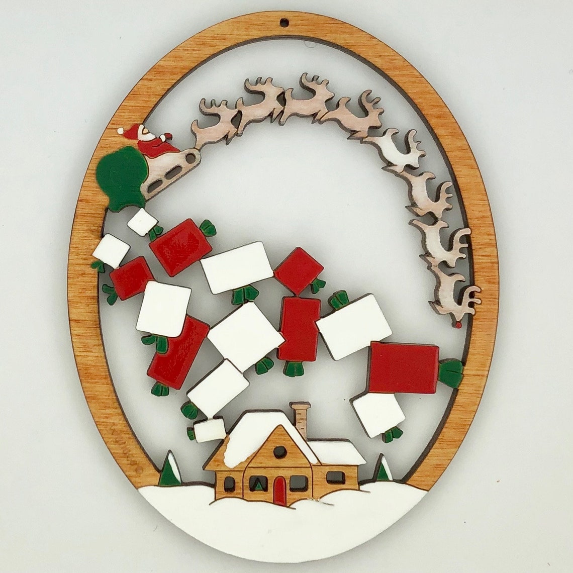 Personalized Santa's Sleigh Dropping Presents Christmas - Etsy