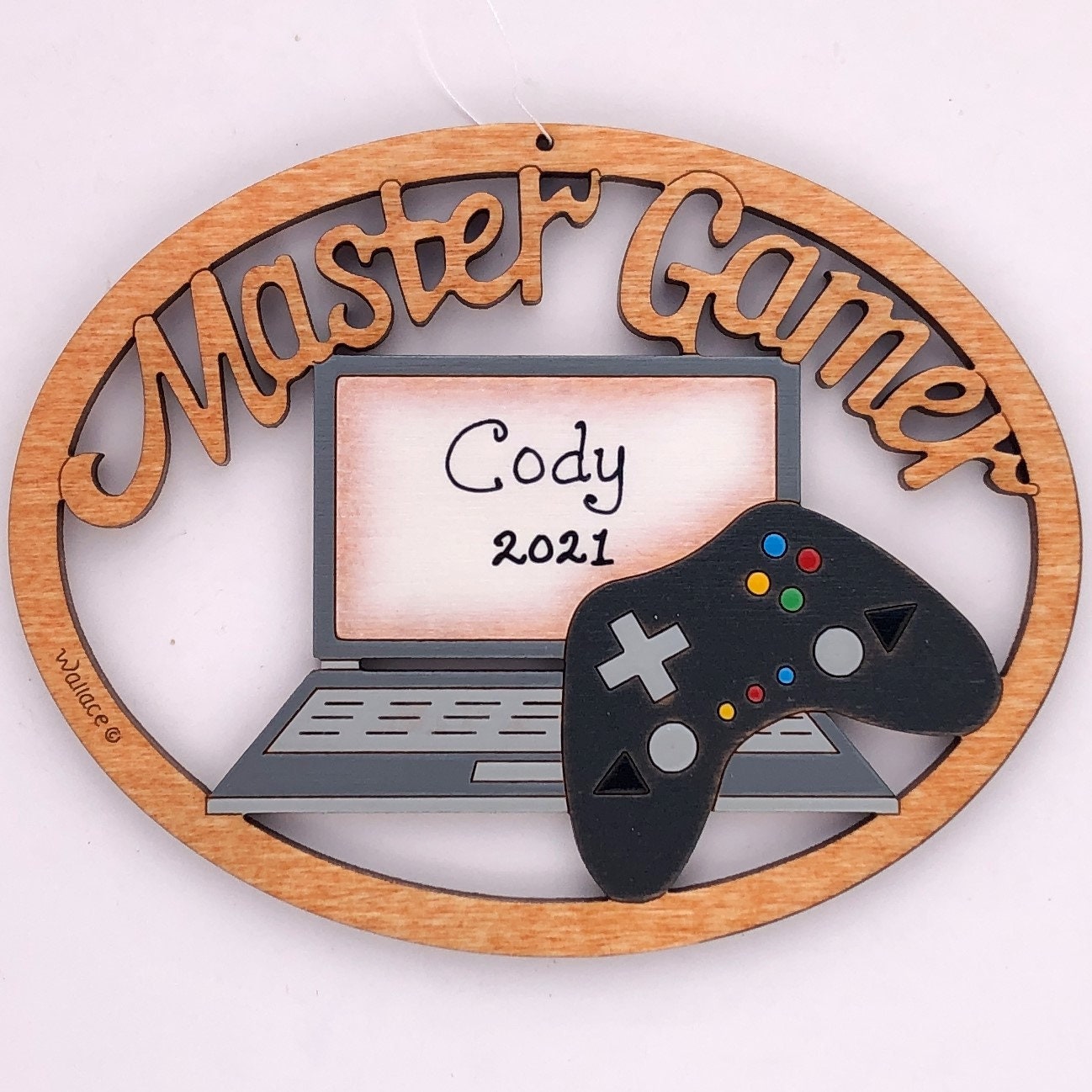 Personalized Video Game Player Christmas Ornament Wood Laser | Etsy