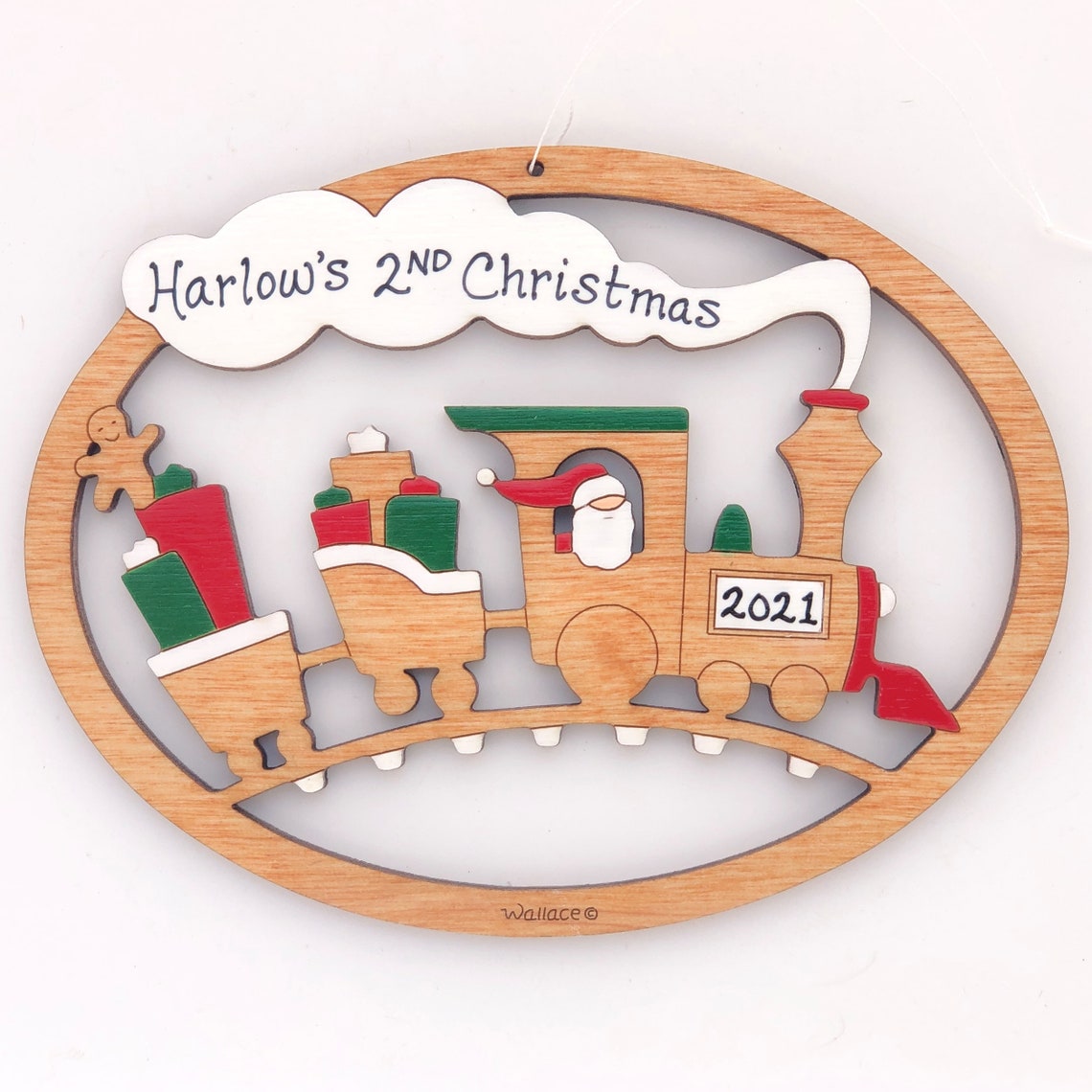 Personalized Children's Santa Train Christmas Ornament | Etsy