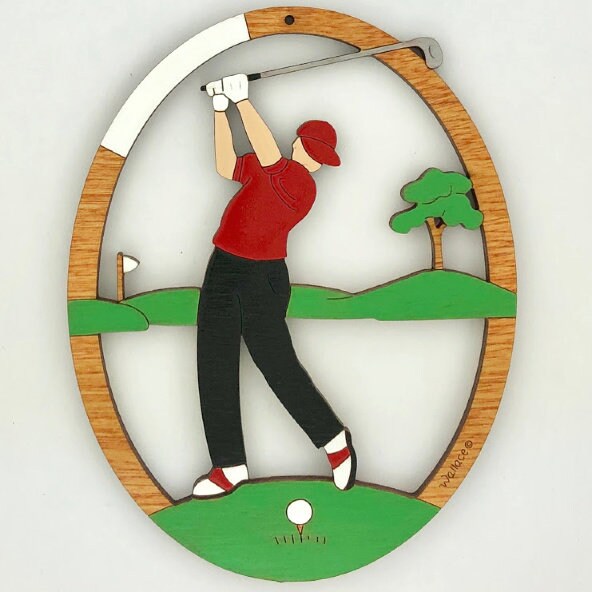 Personalized Golf Christmas Ornament for Male Golfer With | Etsy