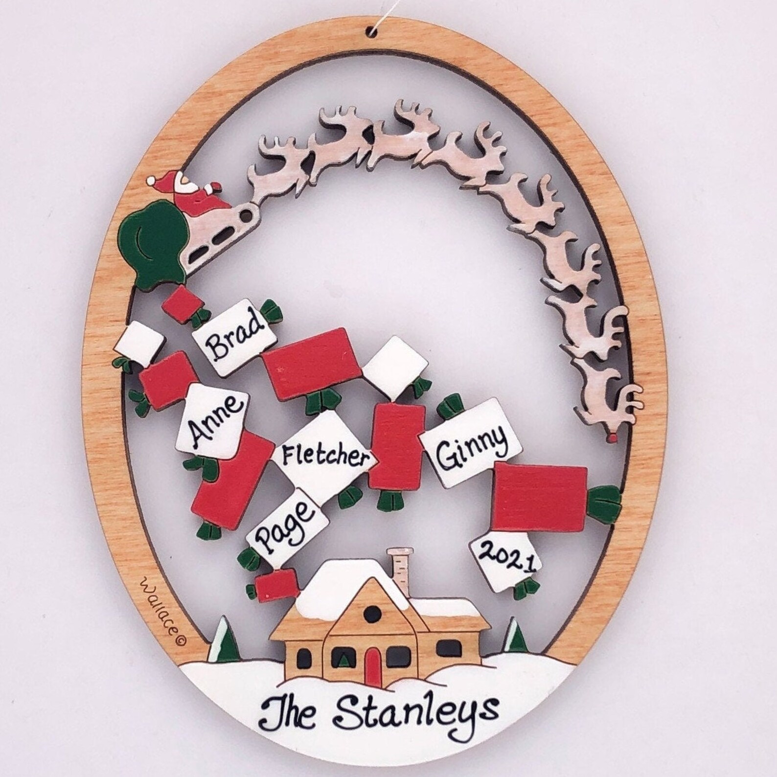 Personalized Santa's Sleigh Dropping Presents Christmas - Etsy